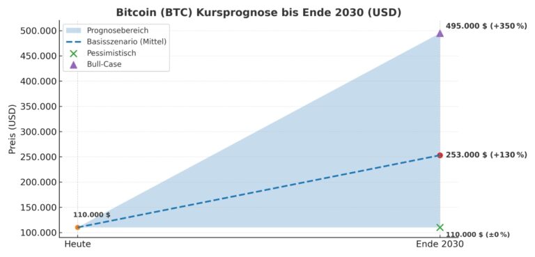 Bitcoin Prognose (BTC) - Aktuell 2025 & Entwicklung bis 2030